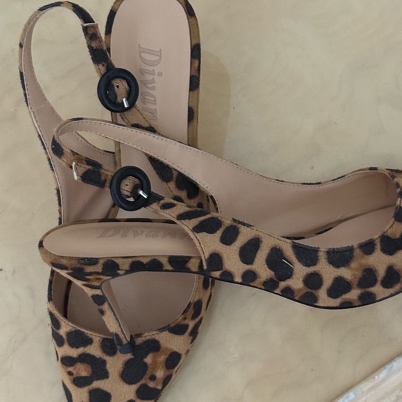 Diva | Shoes | Diva Animal Print Heels With Black Accents | Poshmark